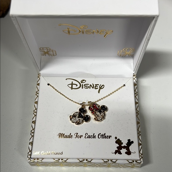 Disney | Jewelry | Disney Goldplated Mickey And Minnie Necklace | Poshmark